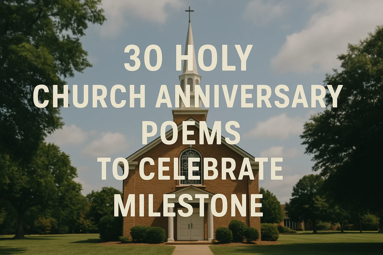 30 Holy Church Anniversary Poems To Celebrate Milestone
